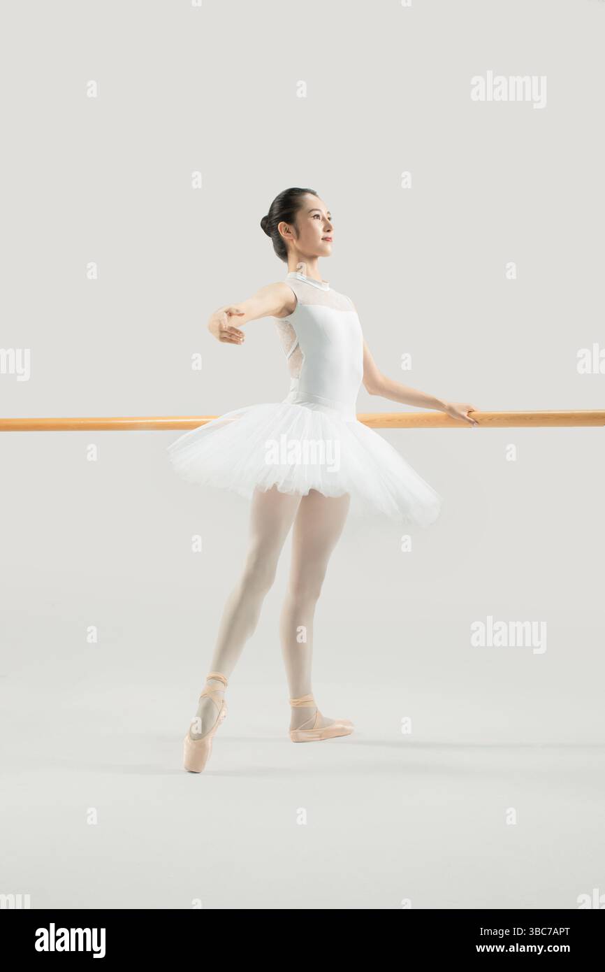 Woman practicing basic ballet hi-res stock photography and images - Alamy