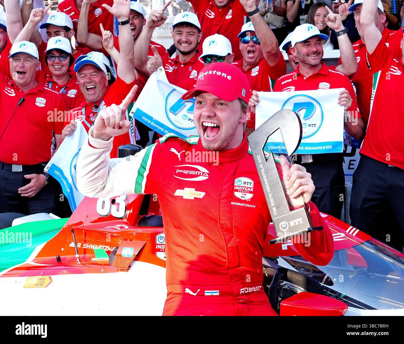 INDIANAPOLIS, IN - MAY 18: IndyCar driver Robert Shwartzman (83) poses ...