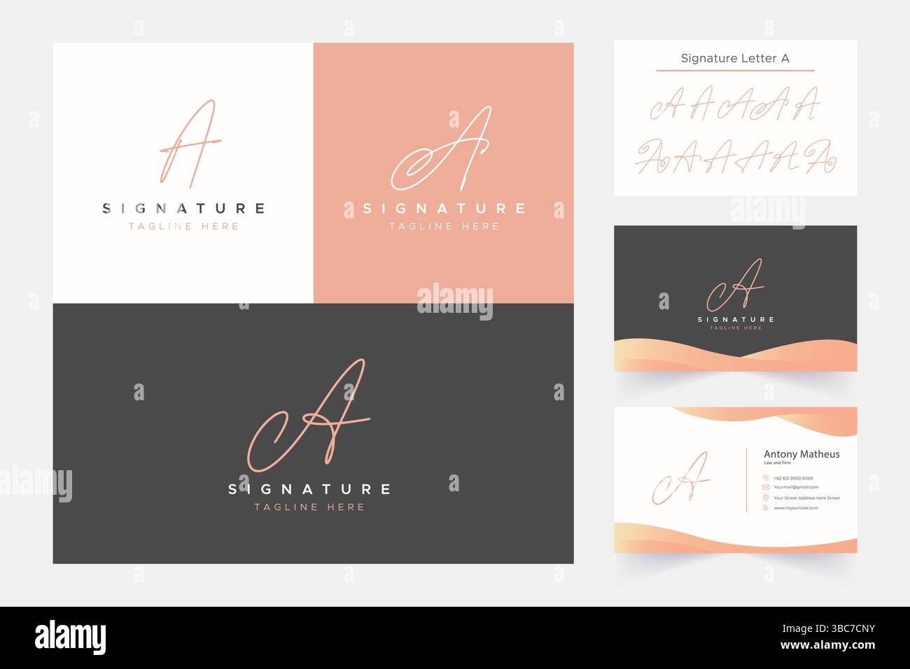 Hand on letter logo Stock Vector Images - Alamy