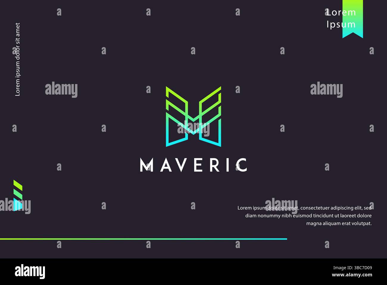 Logo Letter M Digital Technology Branding Template Design Stock Vector ...