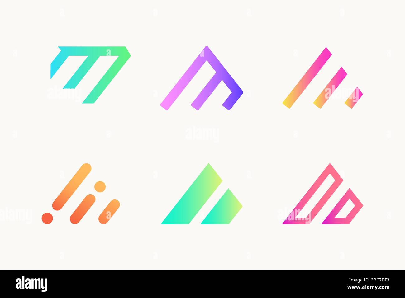 Geometric Letter M Capital Colorful Logo Stock Vector Image & Art - Alamy