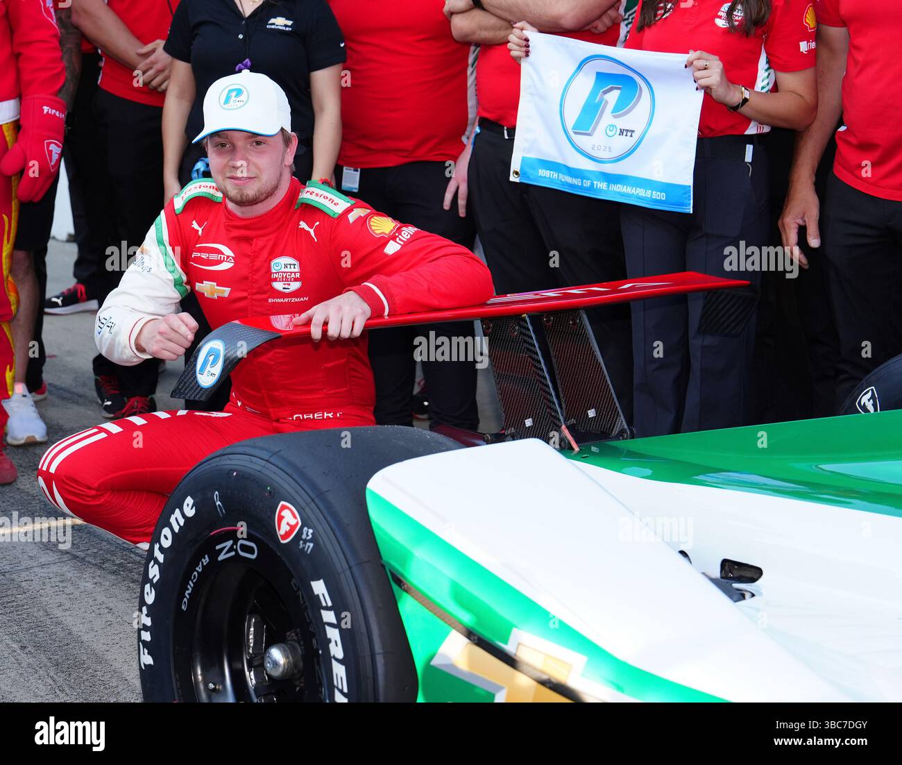 INDIANAPOLIS, IN - MAY 18: IndyCar driver Robert Shwartzman (83) poses ...