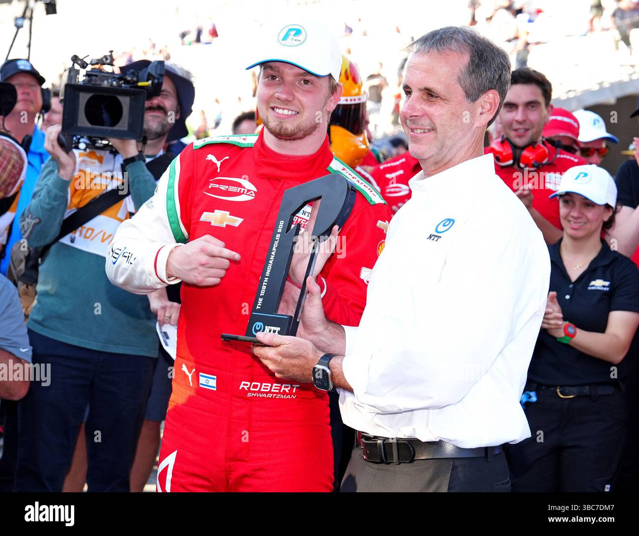 INDIANAPOLIS, IN - MAY 18: IndyCar driver Robert Shwartzman (83) poses ...