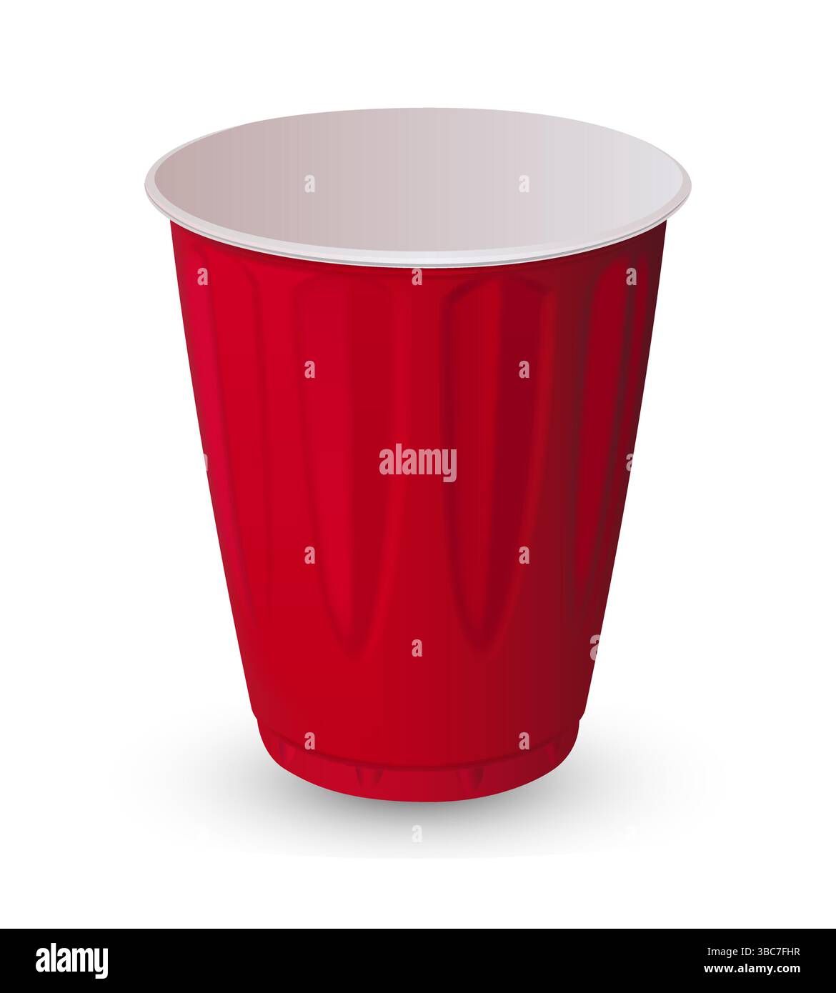 Red plastic disposable cup, vector illustration Stock Vector Image ...