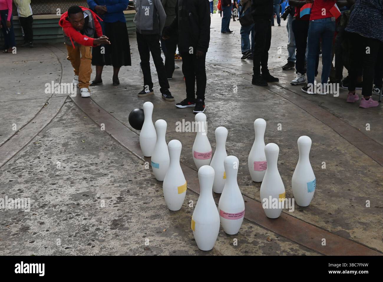 Tijuana, Baja California, Mexico. 18th May, 2025. A Haitian migrant man ...