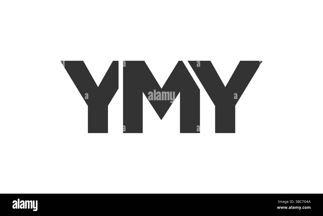 YMY logo design template with strong and modern bold text. Initial ...