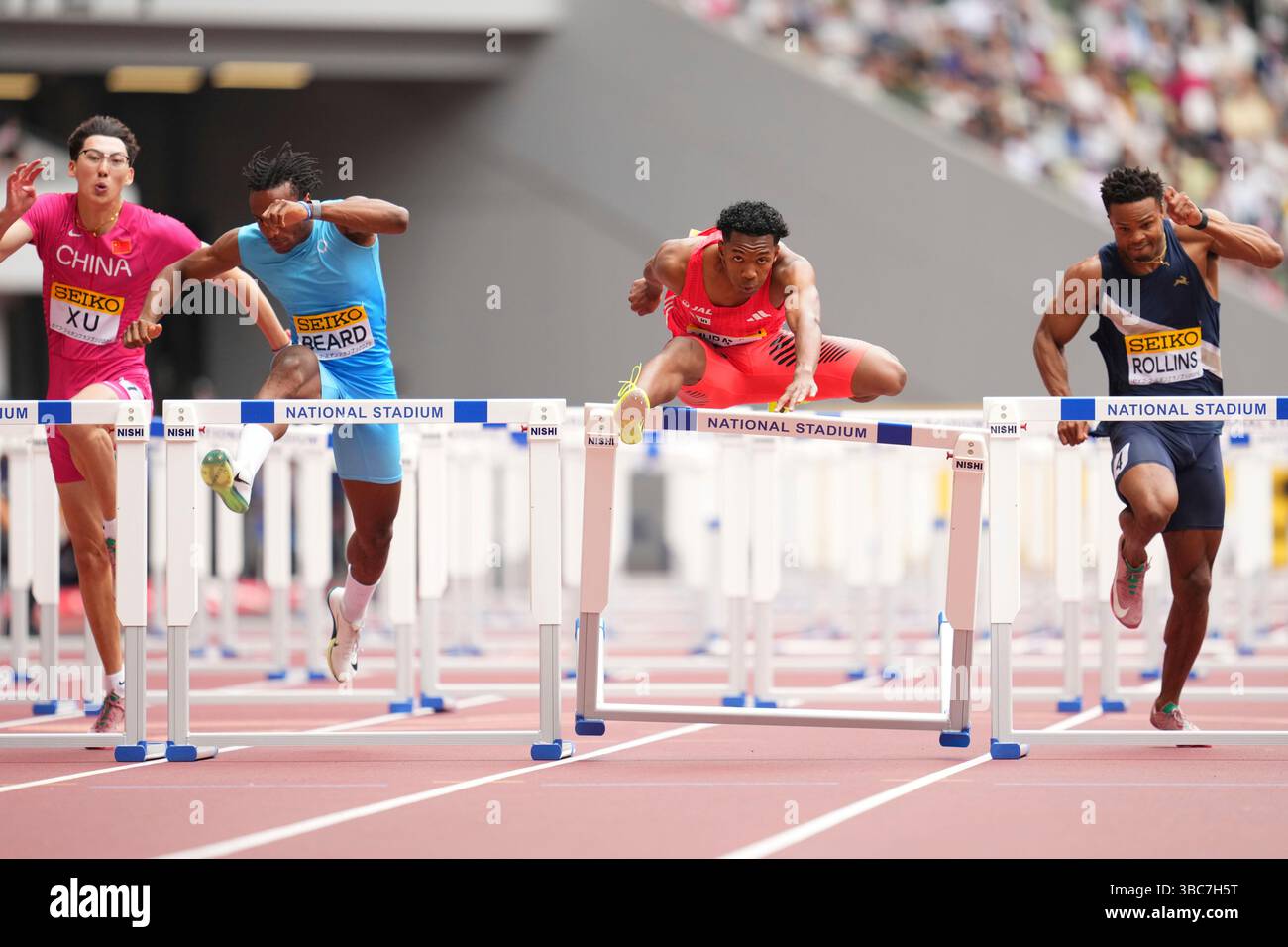 (L-R) Xu Zhuoyi (CHN), Dylan Beard (USA), Rachid Muratake, Louis ...