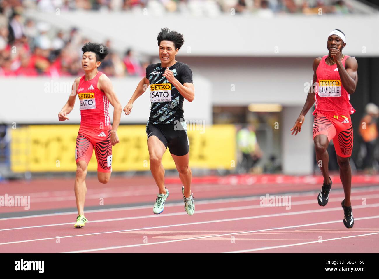 (L-R) Kentaro Sato, Fuga Sato, Emmanuel Bamidele (UAE), MAY 18, 2025 ...