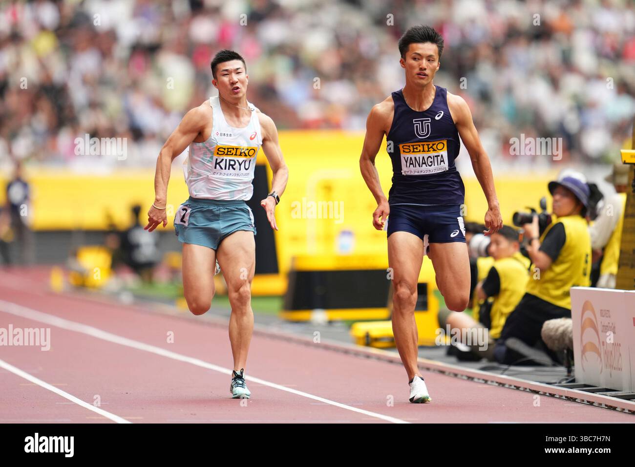 (L-R) Yoshihide Kiryu, Hiroki Yanagita, MAY 18, 2025 - Athletics : World Athletics Continental ...