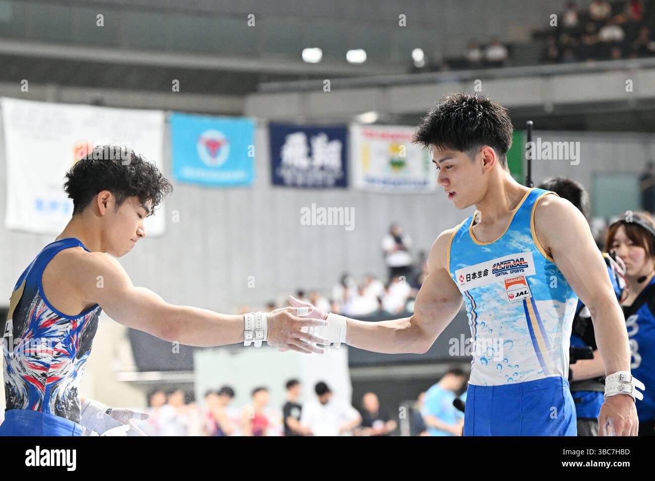 (L-R) Shinnosuke Oka, Daiki Hashimoto, MAY 18, 2025 - Artistic Gymnastics : The 64th NHK Cup Men ...