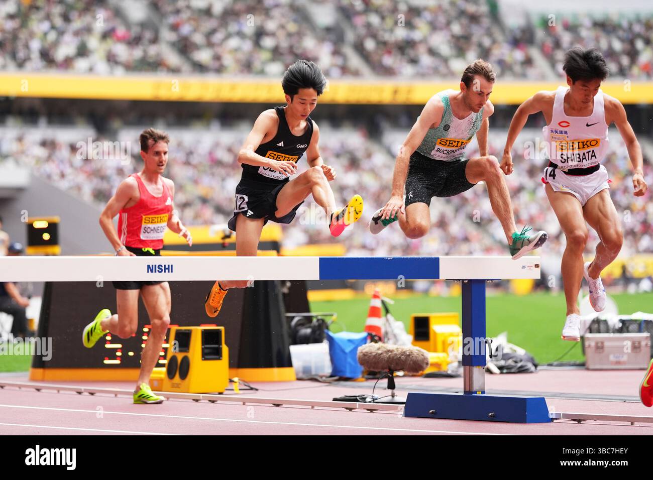(L-R) Velten Schneider (GER), Hibiki Obara, Ben Buckingham (AUS ...