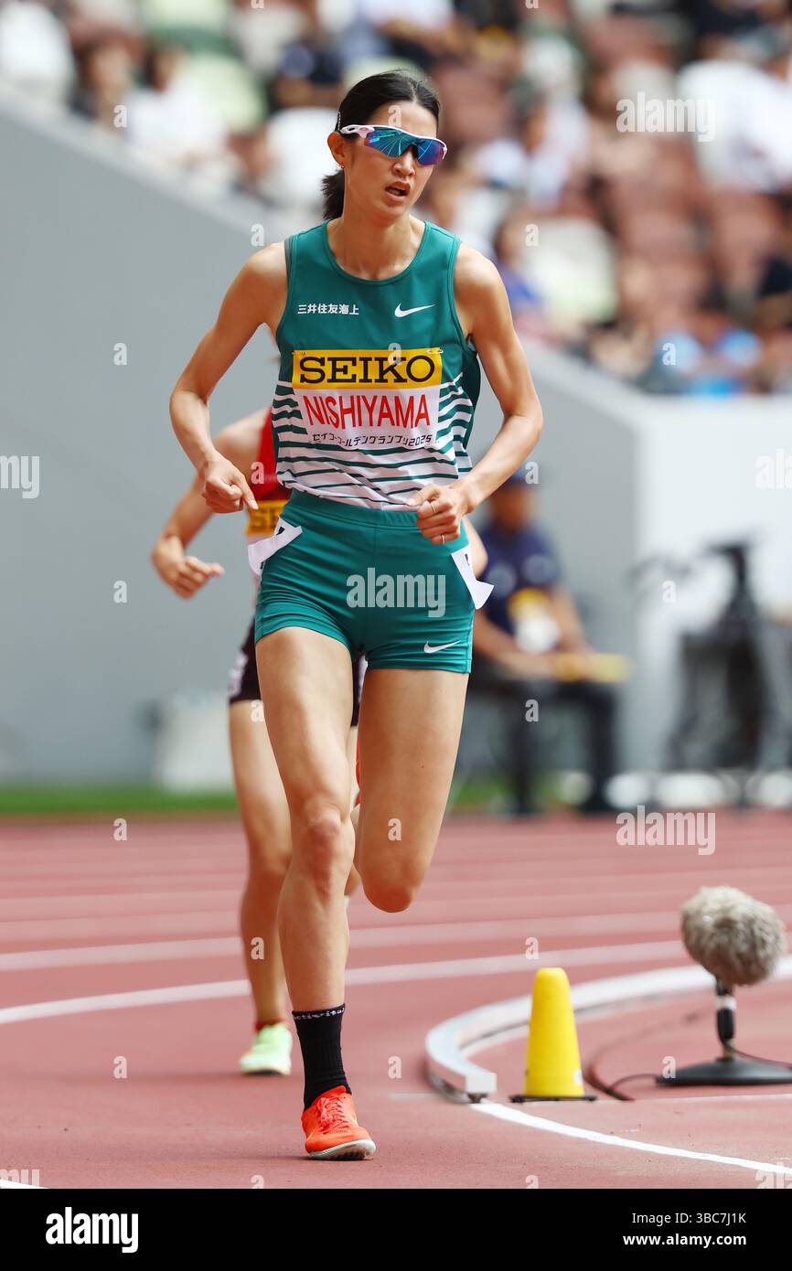 Tokyo, Japan. 18th May, 2025. Manami Nishiyama (JPN) Athletics : World Athletic Continental Tour ...