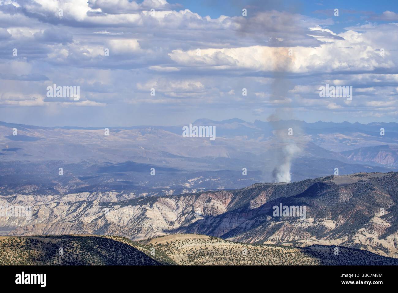 Smoke plume from controlled forest burn in White RIver National Forest ...