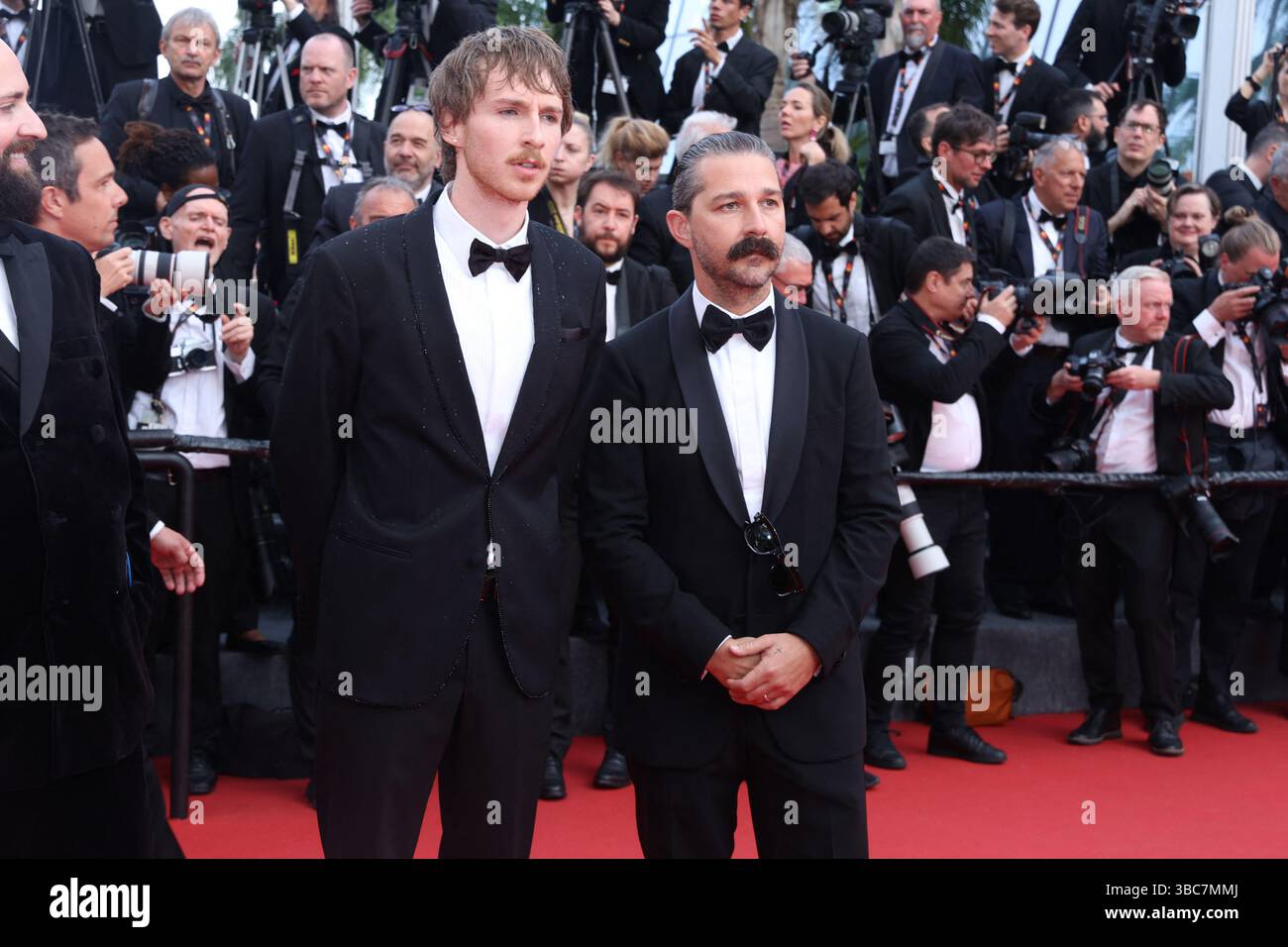 Cannes, France. 18th May, 2025. Leo Lewis O'Neil and Shia LaBeouf ...