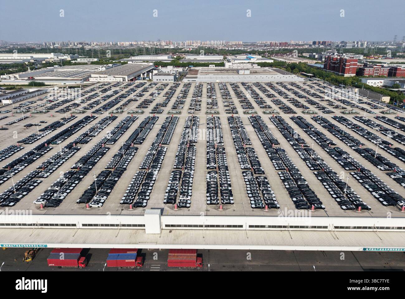 SHANGHAI, CHINA - MAY 18, 2025 - A large number of vehicles of various ...