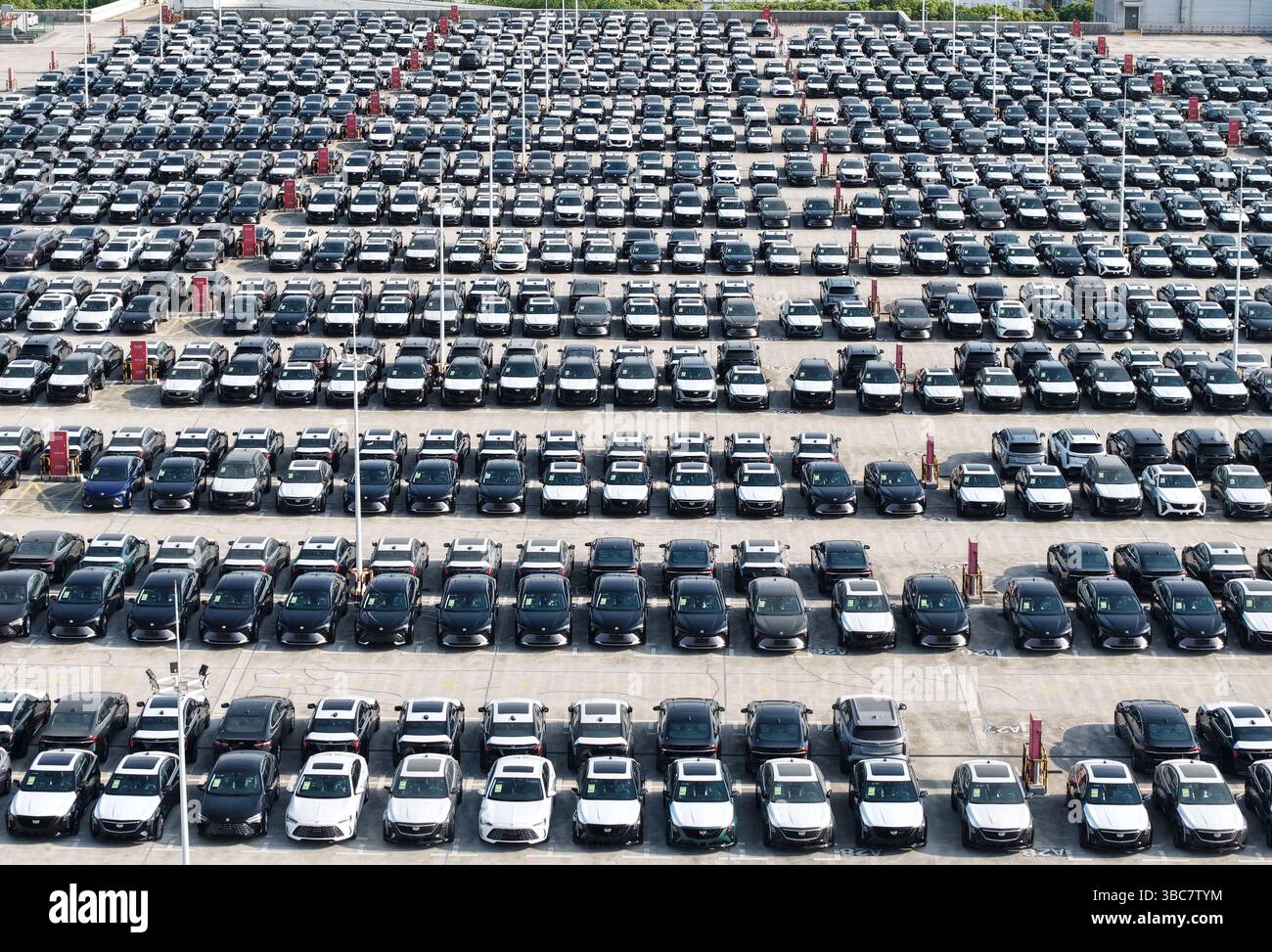 SHANGHAI, CHINA - MAY 18, 2025 - A large number of vehicles of various ...