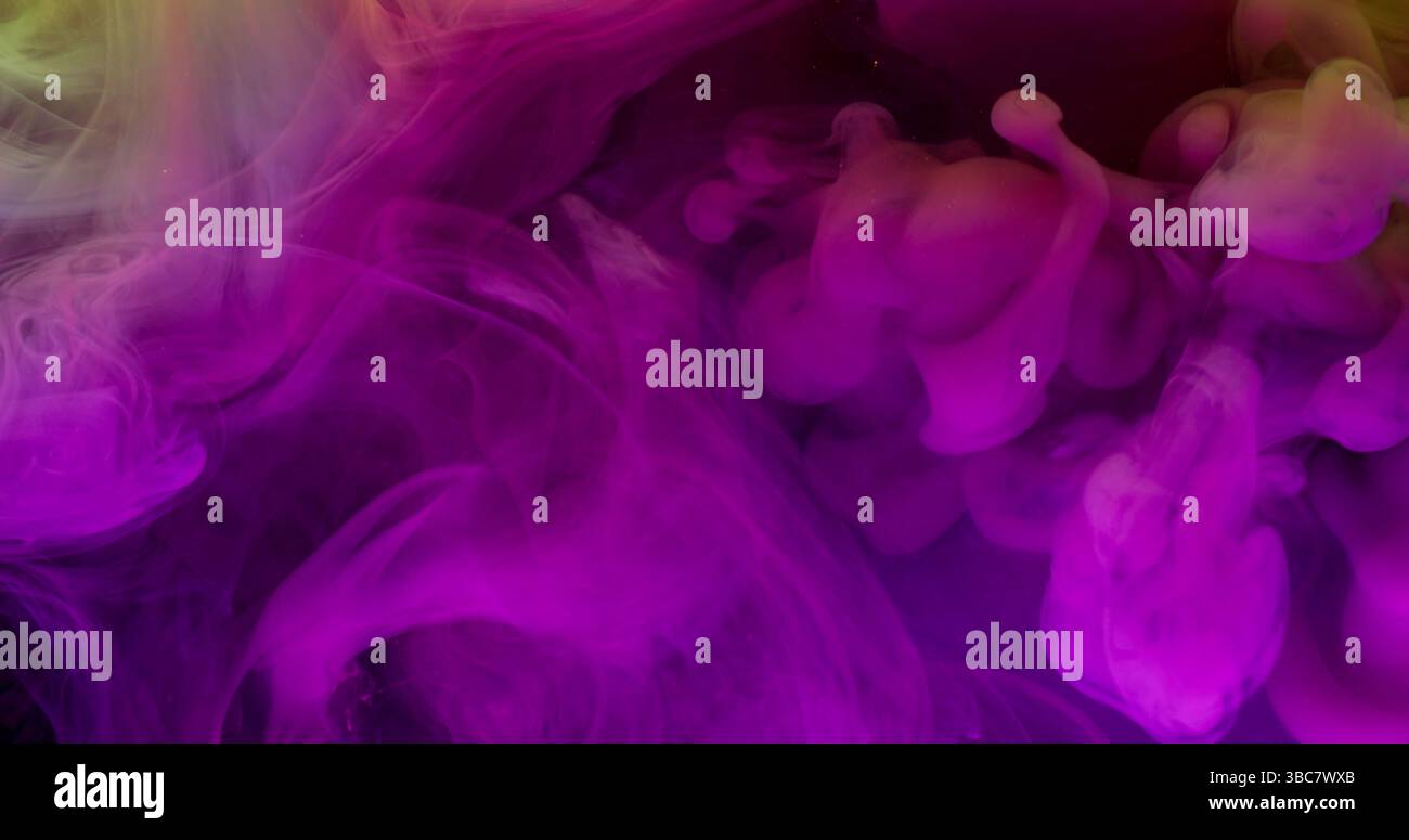 Paint smoke. Cloud splash. Neon color fume mixing blow texture. Art ...