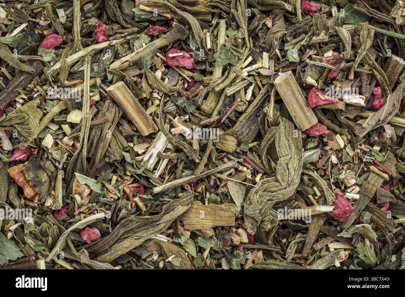 Closeup background of a Breathing and bronchitis herbal tea including ...