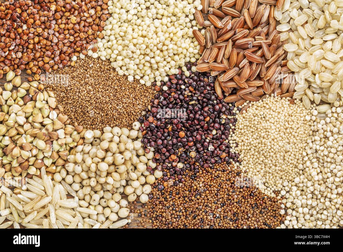 Gluten free grains (buckwheat, amaranth, brown rice, millet, sorghum ...