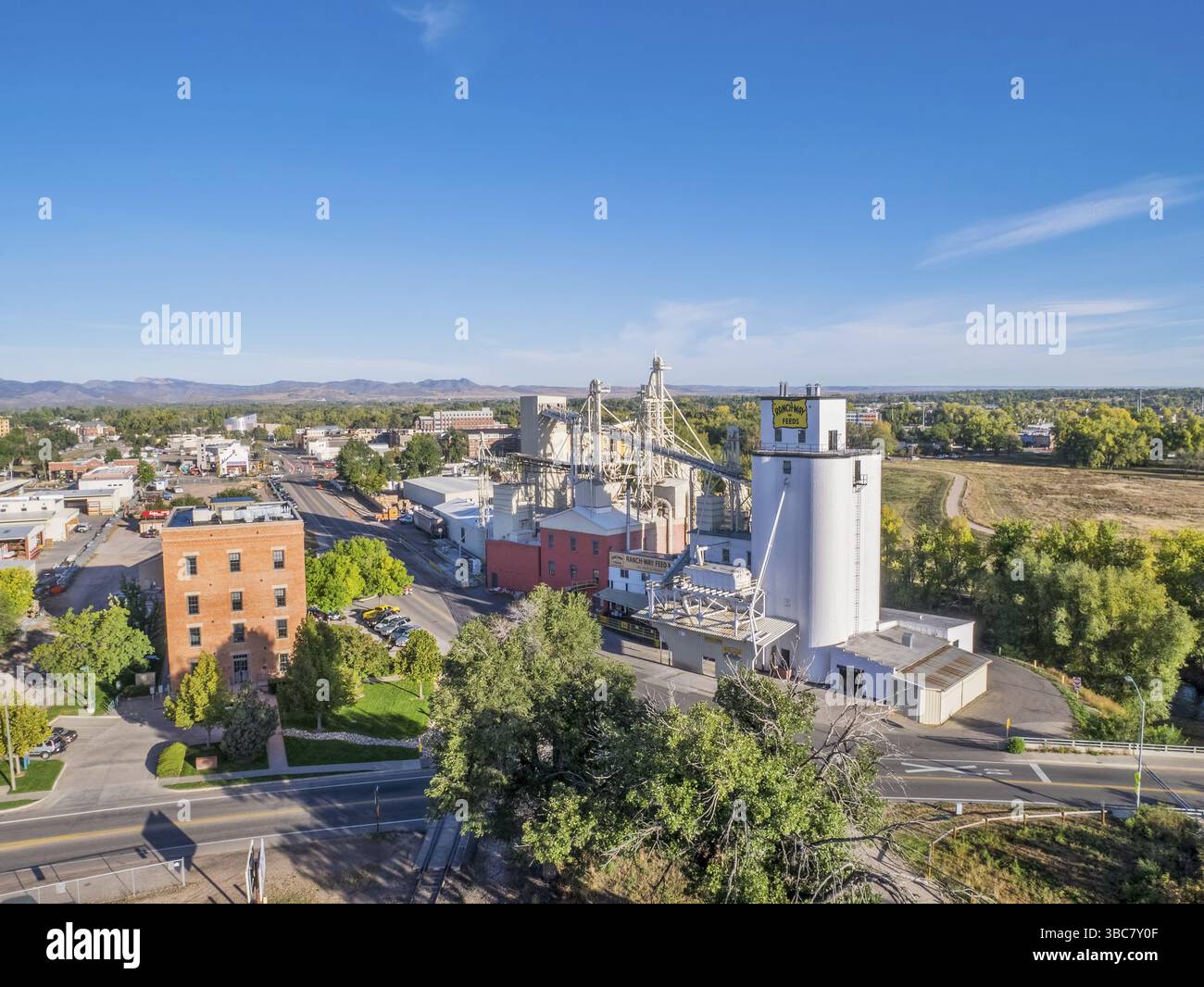 FORT COLLINS, CO, USA - October 6, 2014: Aerial view of Fort Collins ...