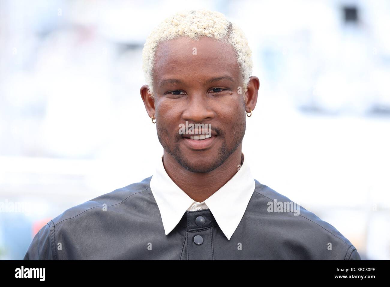 Akinola Davies Jr posing during the My Father's Shadow Photocall at the 78th annual Cannes Film ...