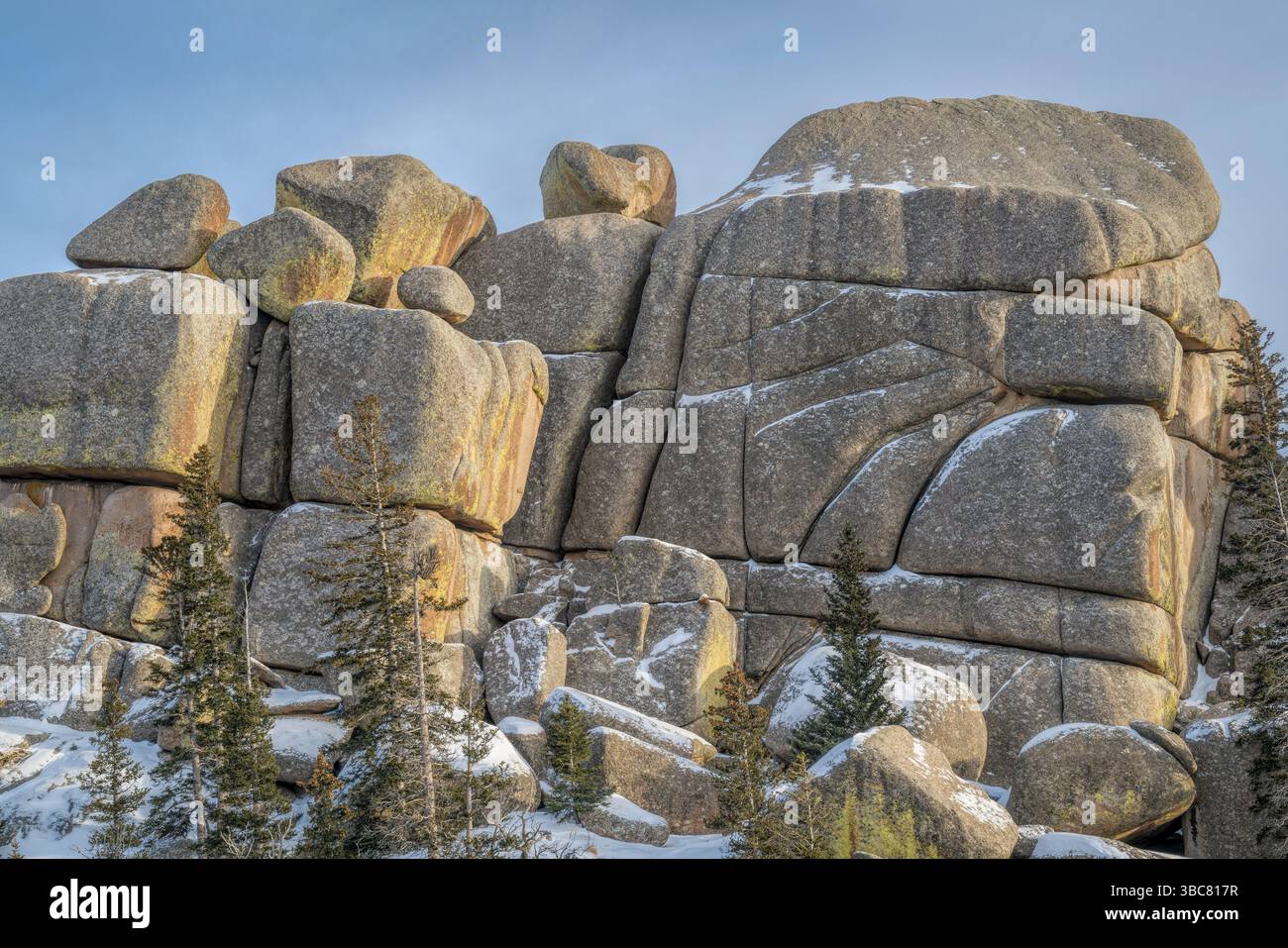 Granite rock formation in Vedauwoo Recreation Area, Wyoming, known to ...