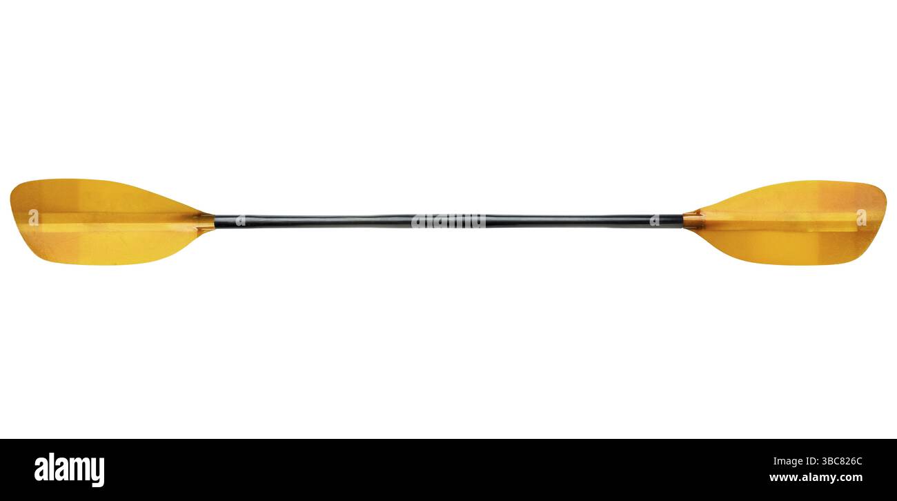 Fiberglass whitewater kayak paddle with an oval shaft, isolated on ...