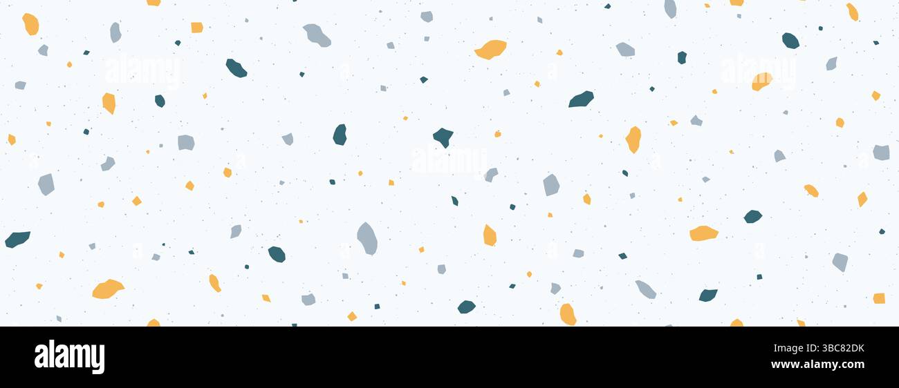 Light blue Terrazzo seamless pattern. Repeating granite stone texture. Color Italian mosaic ...