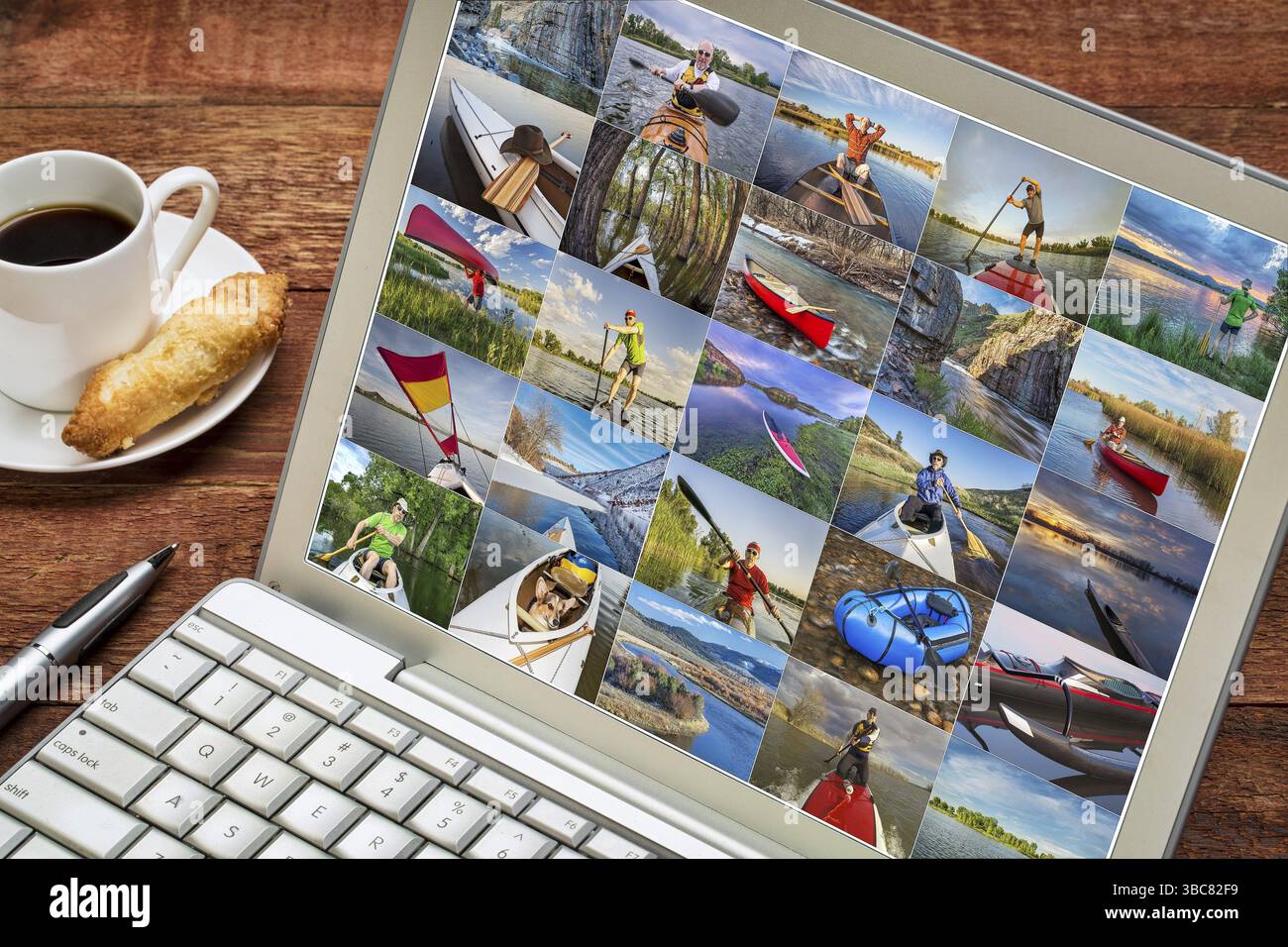 Canoe man laptop hi-res stock photography and images - Alamy