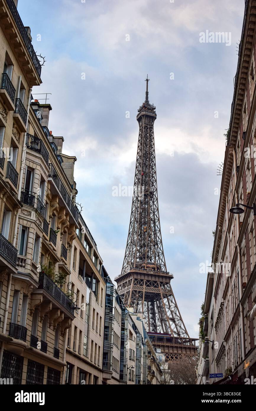 Eiffel Tower, architecture landmark, Paris, France Stock Photo - Alamy