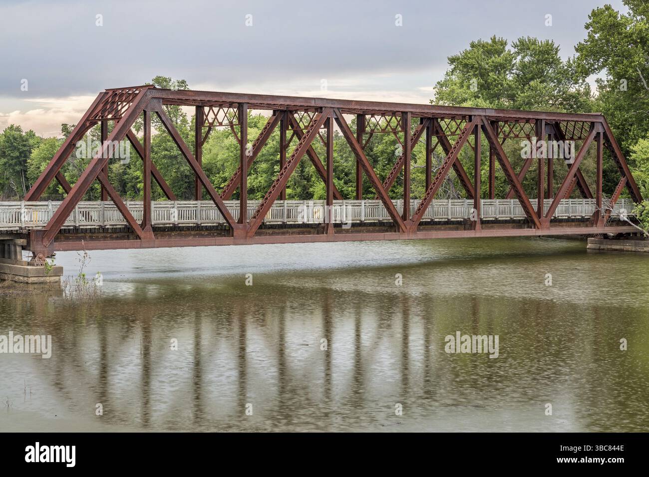 Trestle on Katy Trail in Missouri near Mokane - 237 mile bike trail stretching across most of ...
