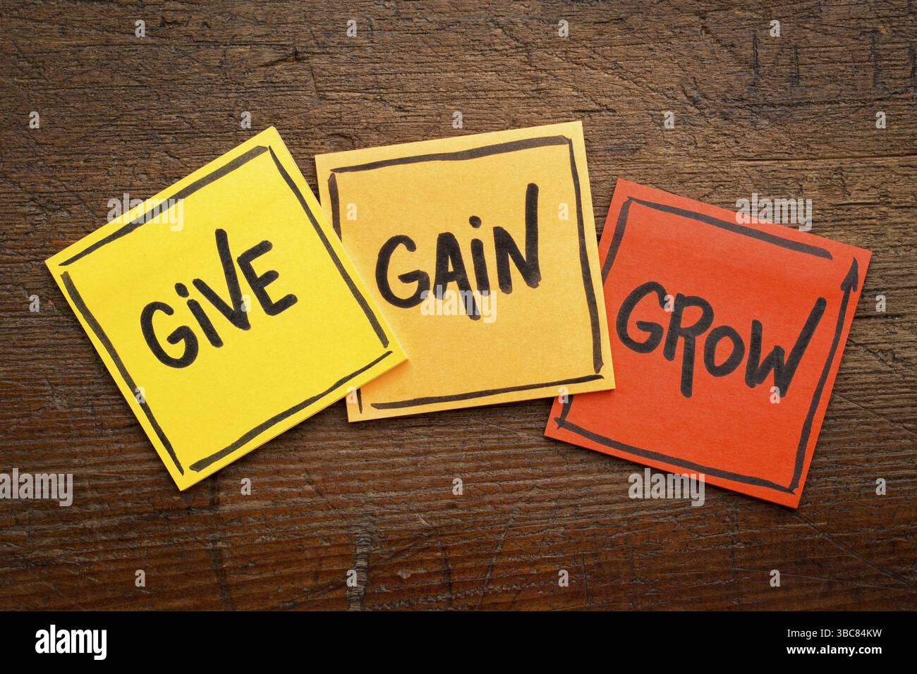 Give, gain and grow word abstract - personal development concept ...