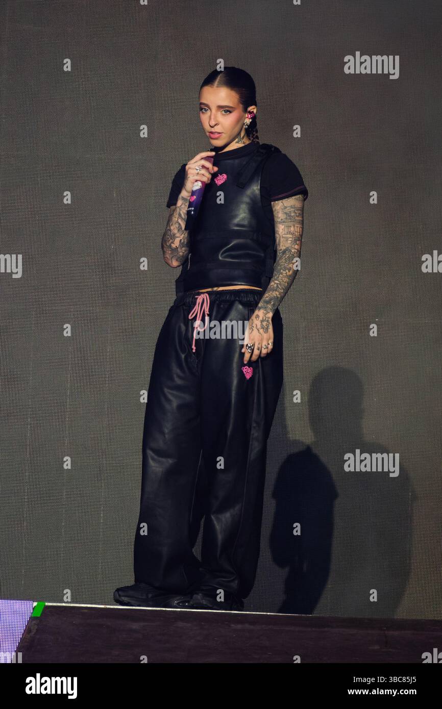 Madrid, Spain. 18th May, 2025. Puerto Rican singer and songwriter Young ...