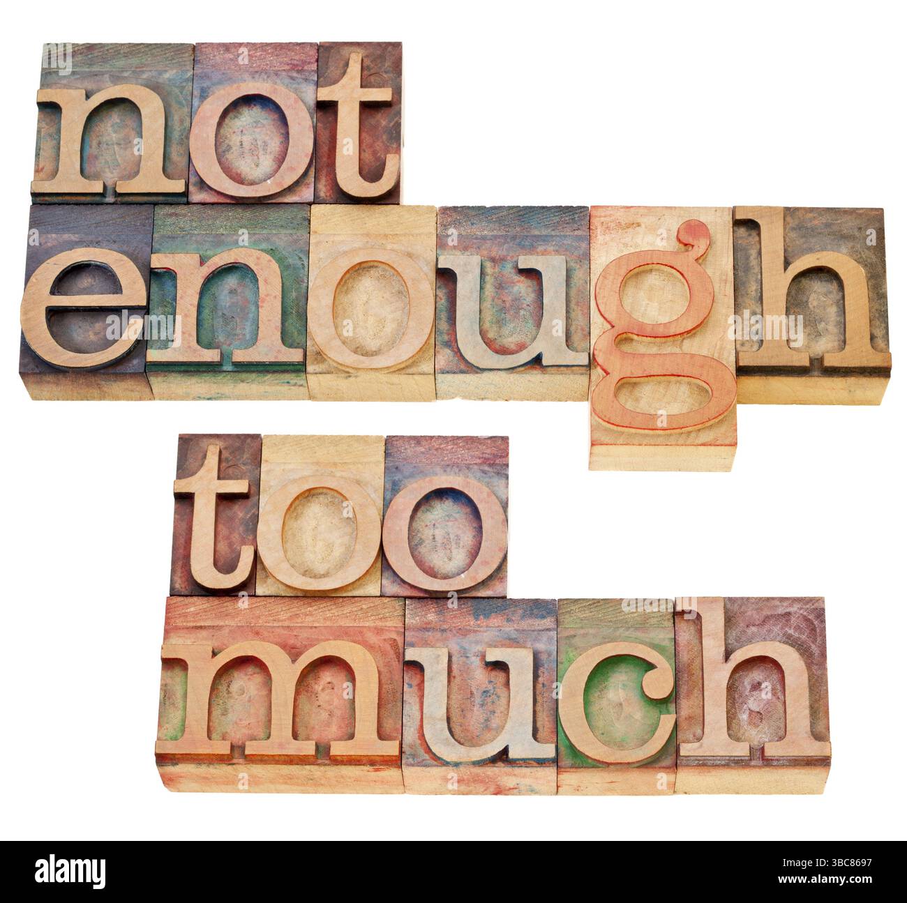 Not enough, too much - supply and demand or consumerism concept - a ...