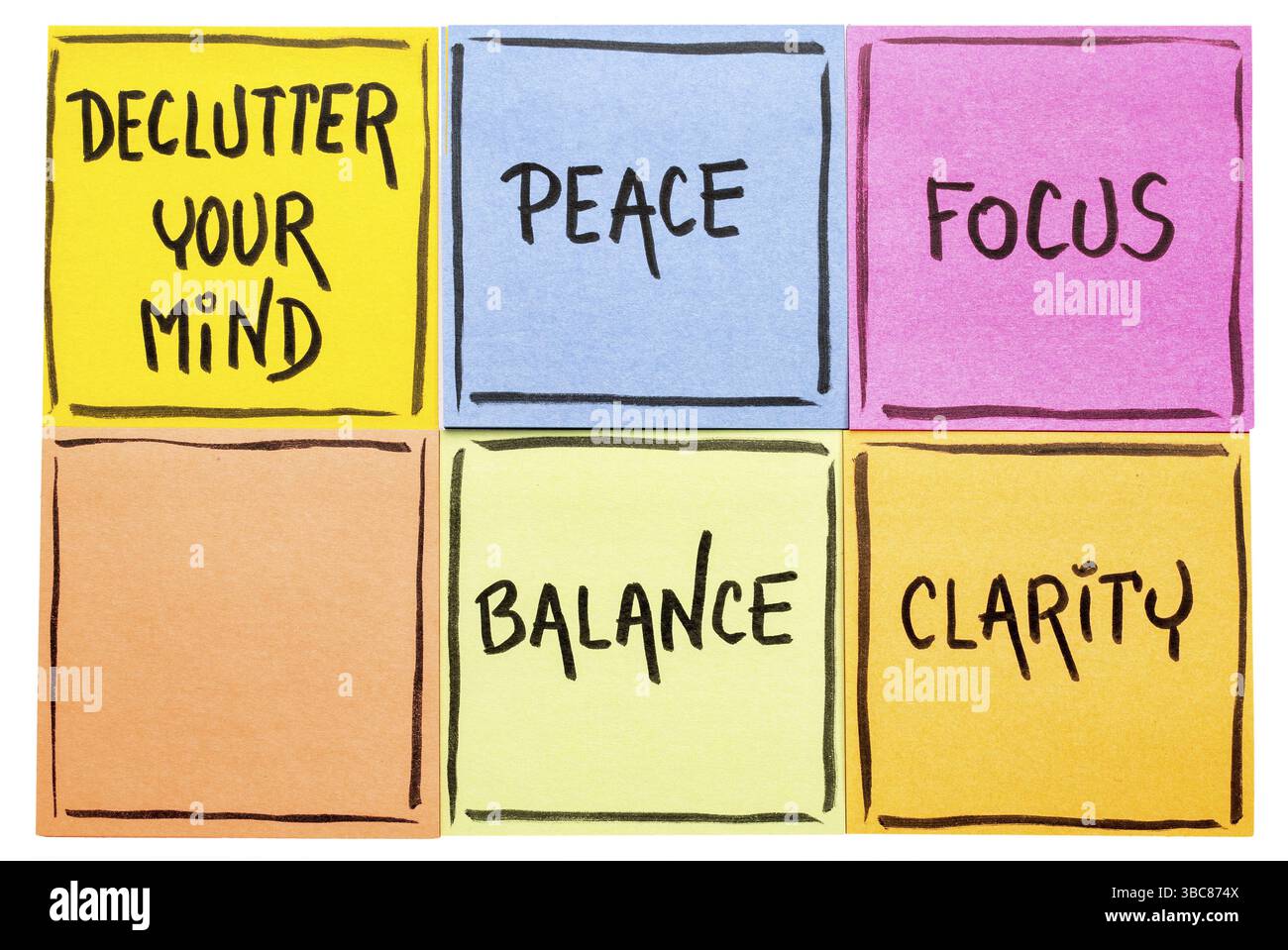 Declutter your mind for clarity, peace, focus and balance - handwriting ...