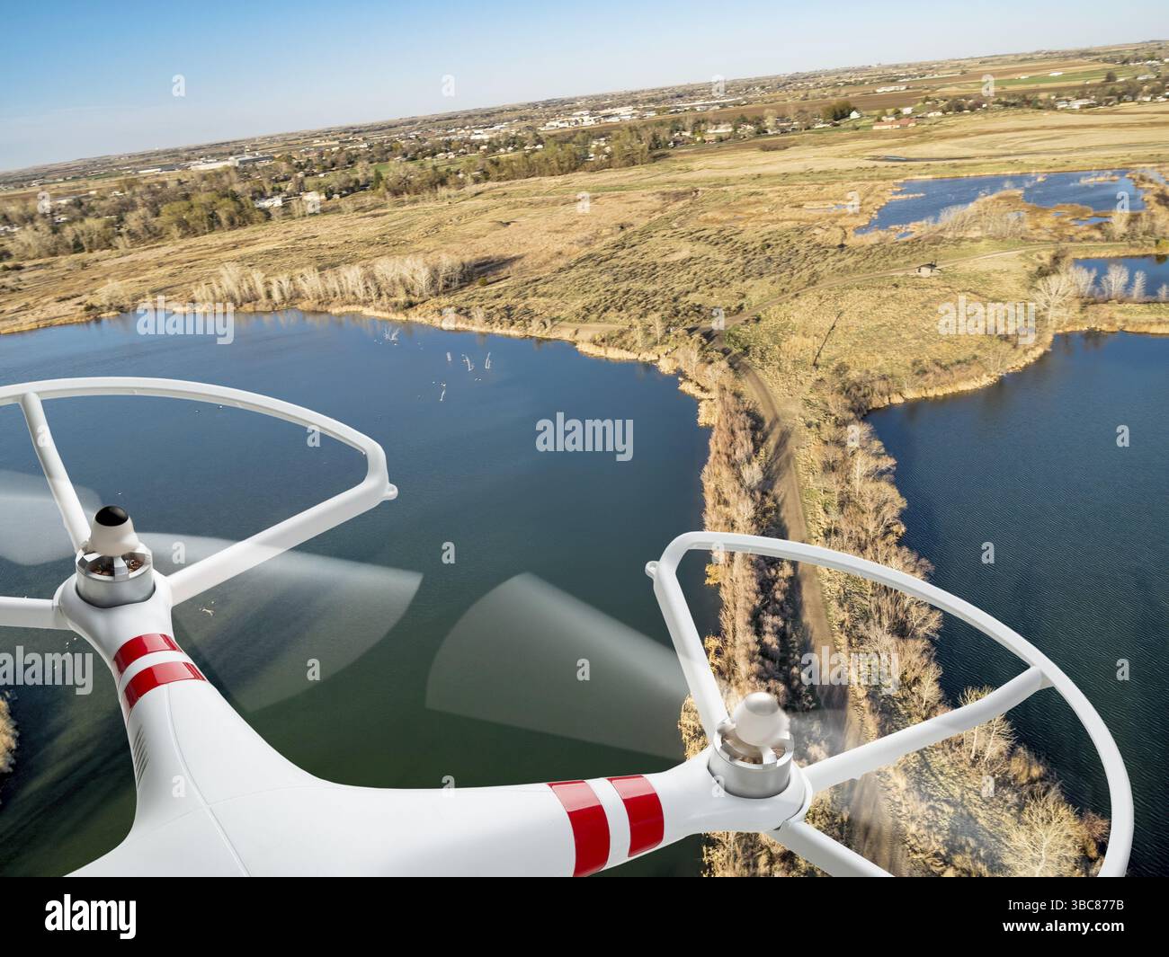 Rotating propellers airborne quadcopter hi-res stock photography and ...