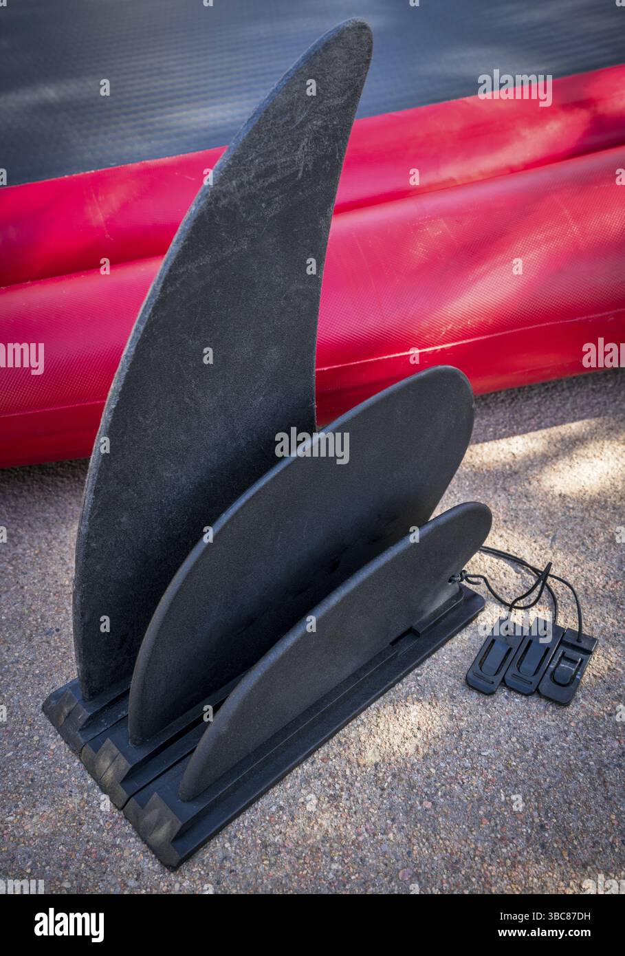 A set of fins for inflatable paddleboard of different length including ...