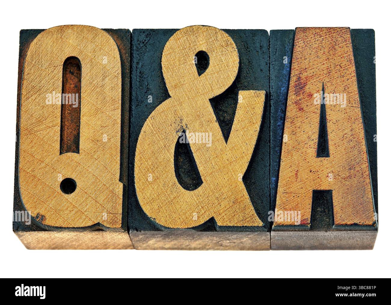 Q&A - questions and answers acronym - isolated text in vintage ...