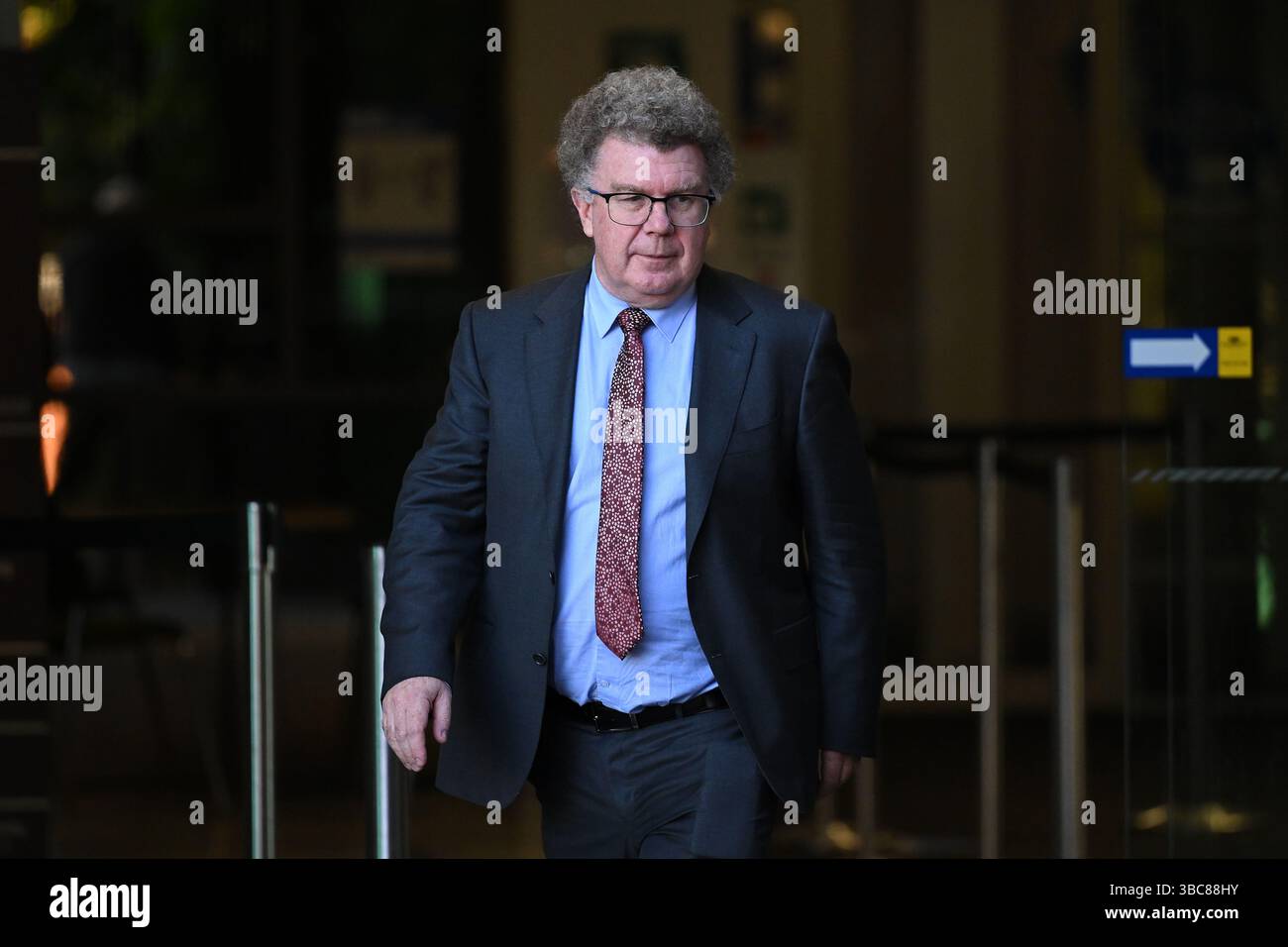 Morwell, Australia. 19th May, 2025. Witness Dr Matthew Sorrell departs ...