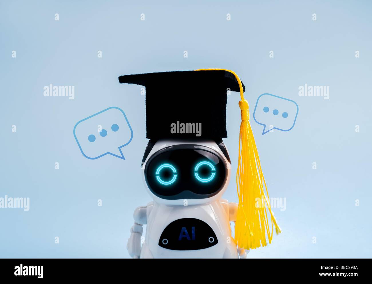AI smart learning, Artificial intelligence assistant technology concept ...