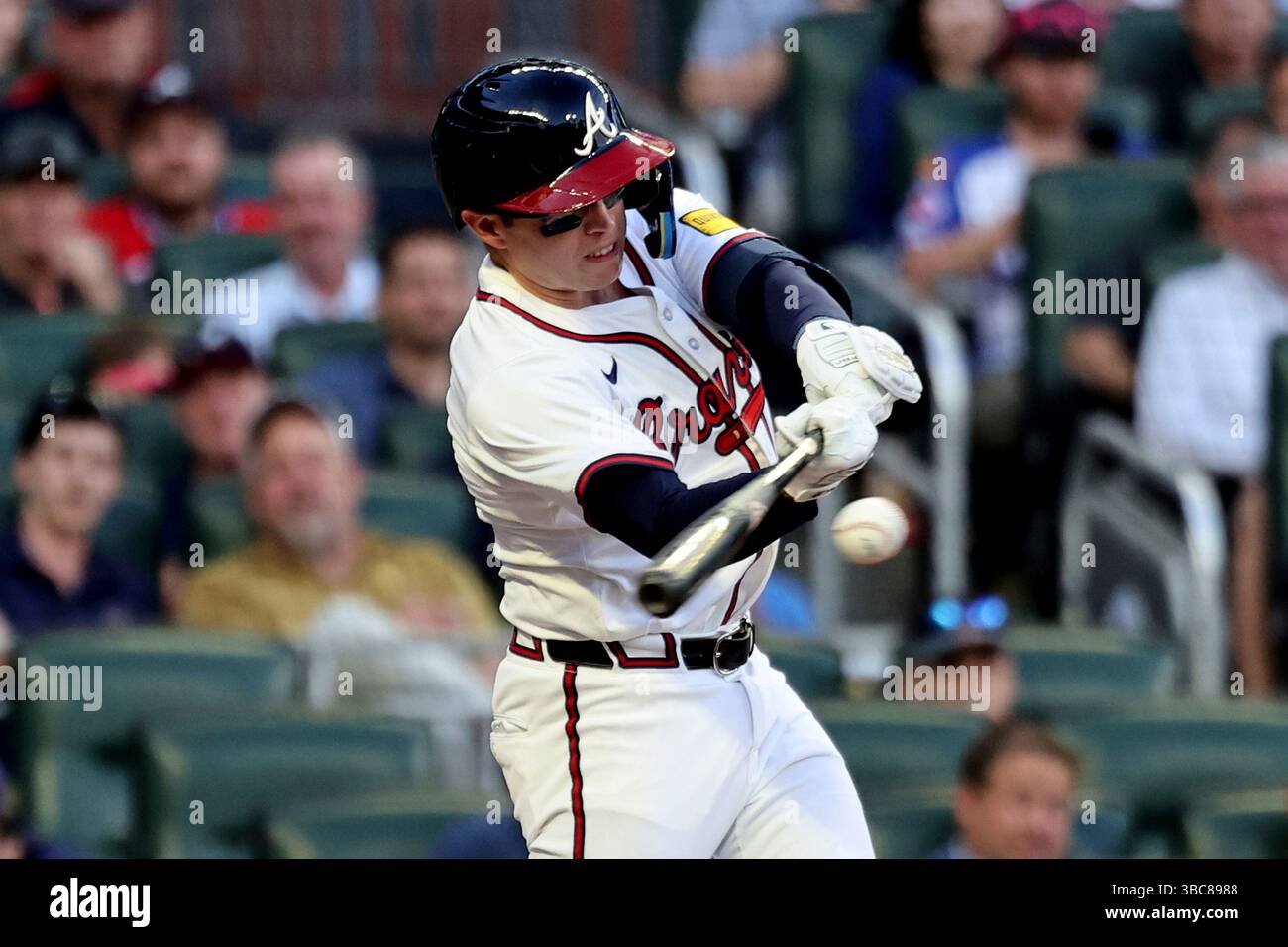 ATLANTA, GA - MAY 12: Nick Allen (2) of the Atlanta Braves makes ...