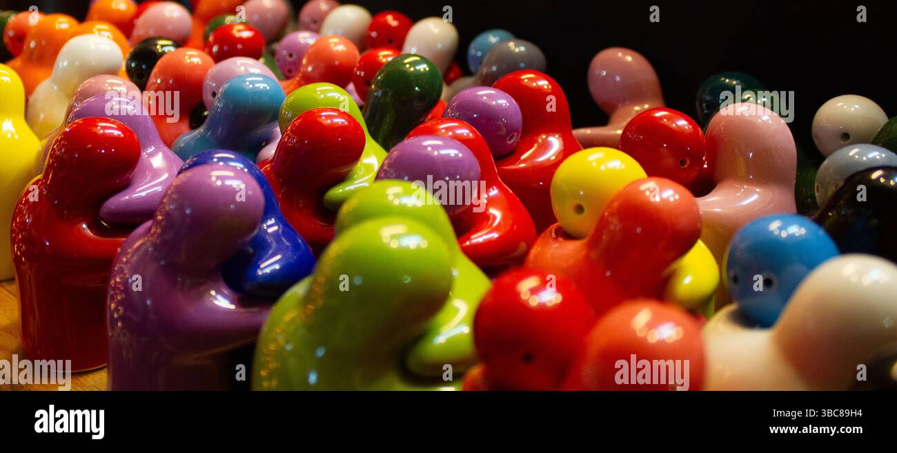 Colorful Abstract Figures in a Crowd Stock Photo - Alamy