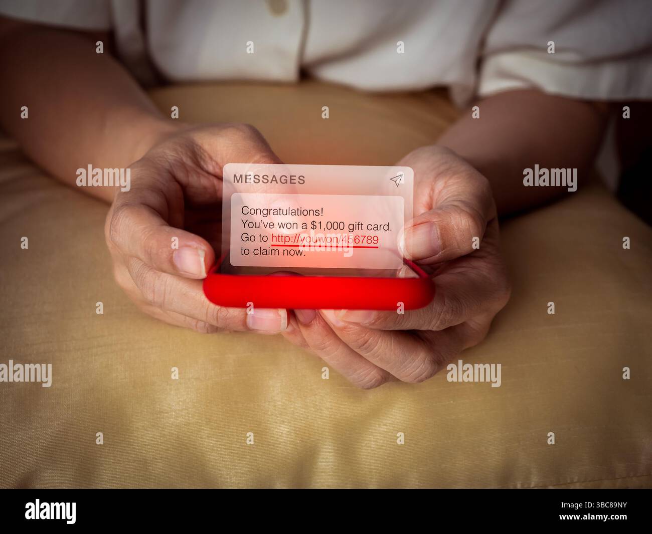 Congratulations, you won, malware scam sms, fake message phishing from ...