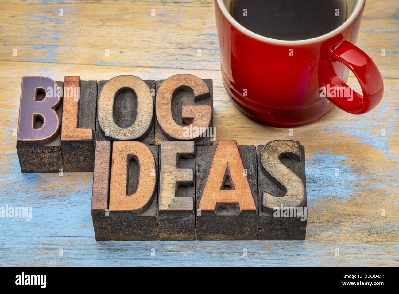 Blog ideas - word abstract in vintage letterpress wood type blocks with ...