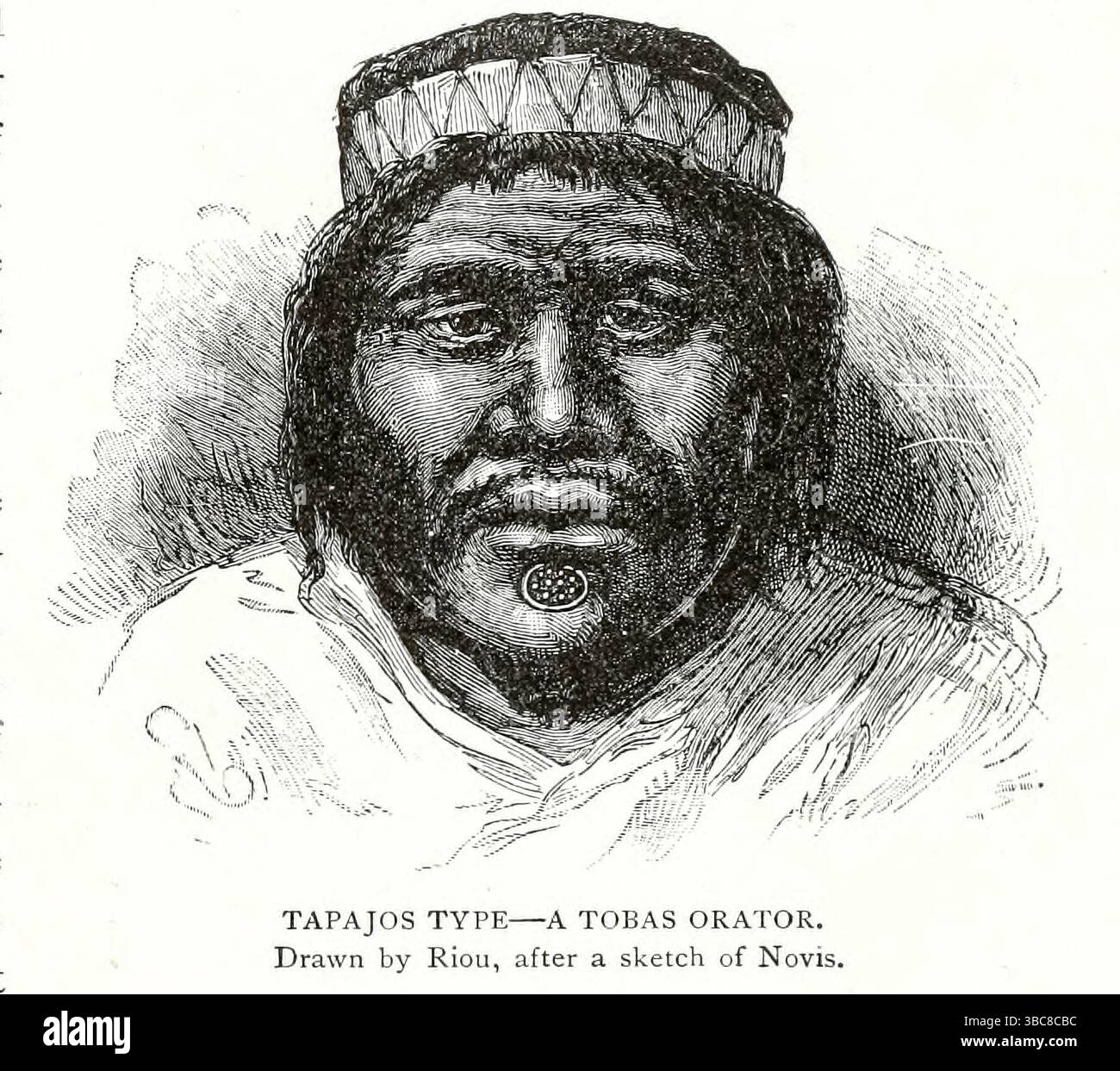 Portrait of a TAPAJOS man a Tobas orator of Chapter CLXXXII. Guarani ...
