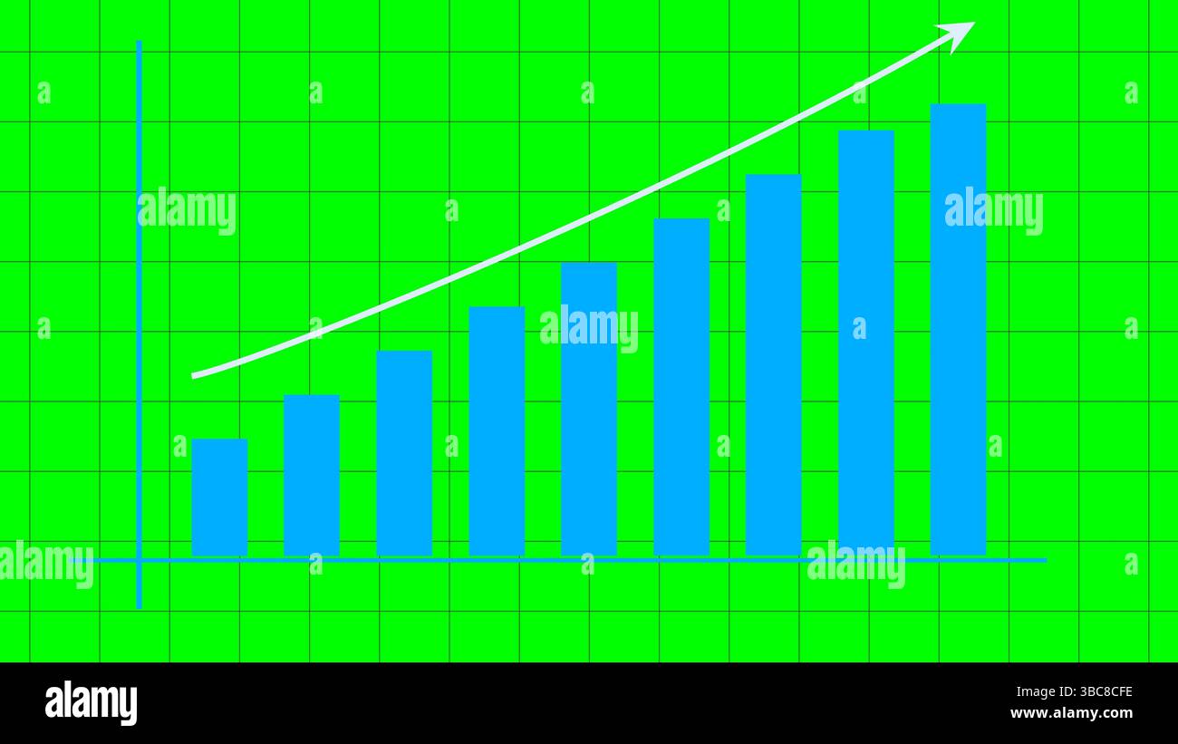 Upward bar graph curved arrow hi-res stock photography and images - Alamy
