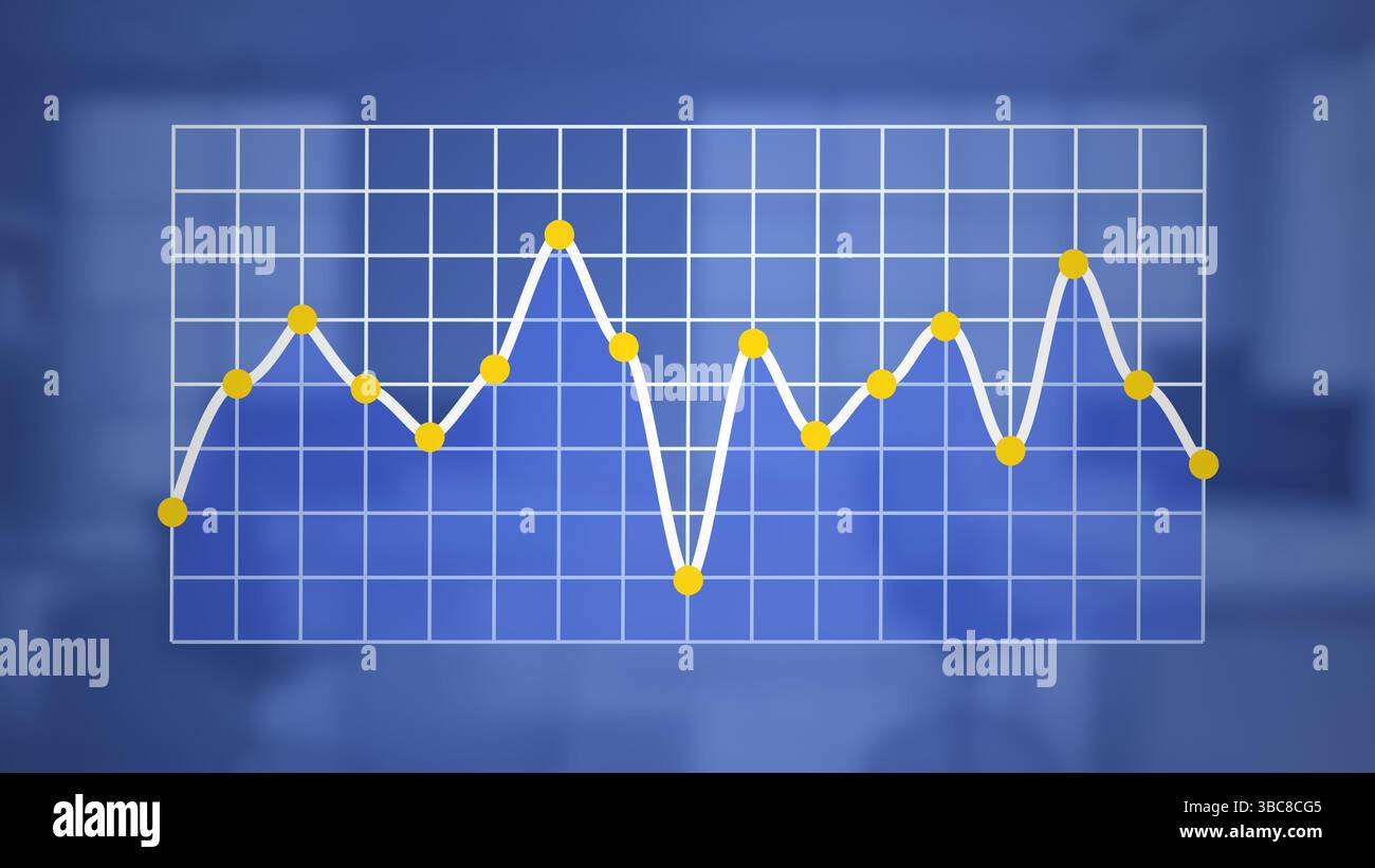 Business Trend Line Graph Showing Growth and Market Fluctuations Stock ...
