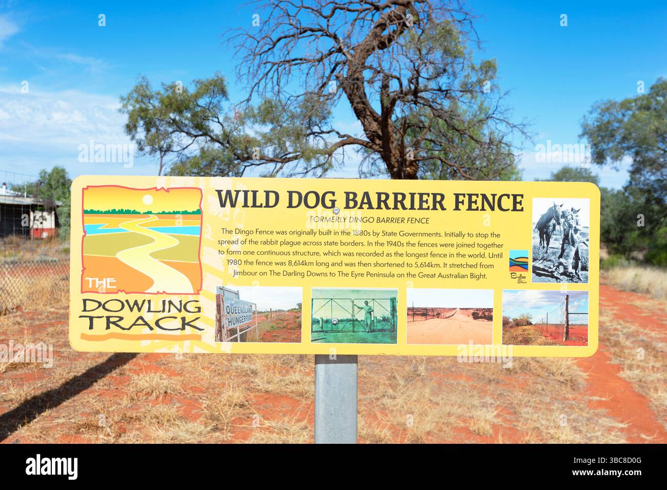 Information sign of the history of the Wild Dog barrier fence at ...