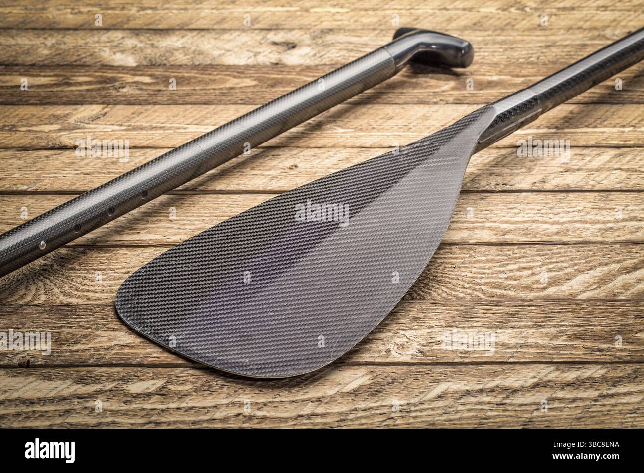 Blade and grip of carbon fiber canoe or SUP (stand up paddleboard ...