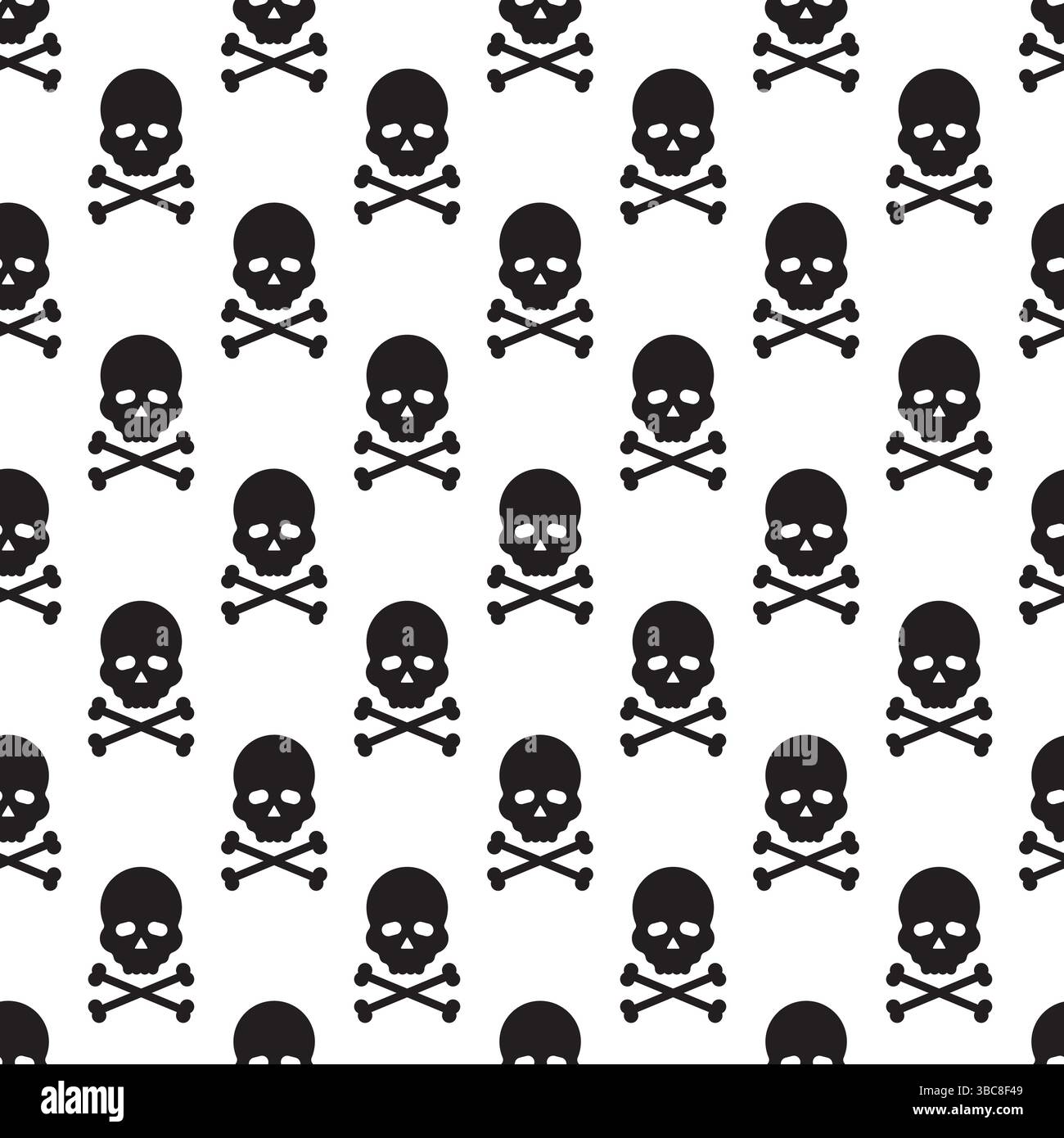 Minimal Halloween background with skulls and crossbones. Seamless pattern Stock Vector Image ...